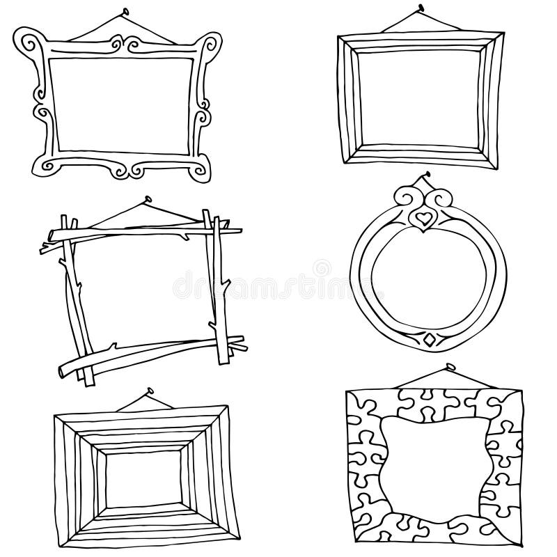 Conjunto De Marcos Vertical Ilustración del Vector - Ilustración de ...