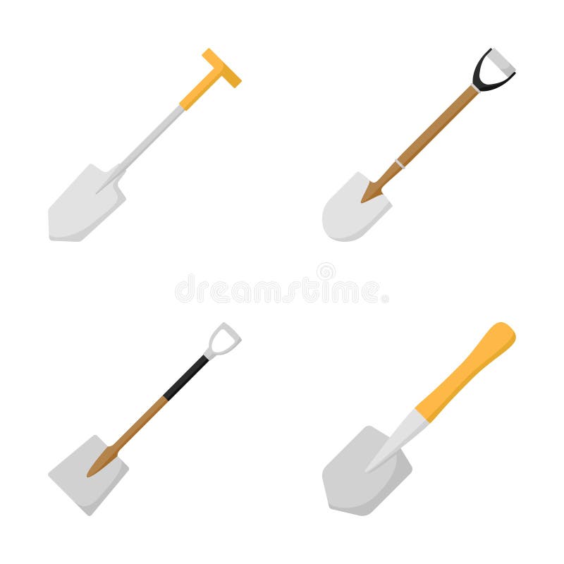 Conjunto De Palas Aisladas En Fondo Blanco Ilustración del Vector ...