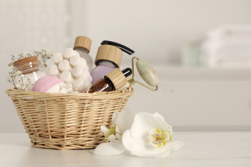 Conjunto De Presentes De Spa Com Diferentes Produtos No Interior Da ...