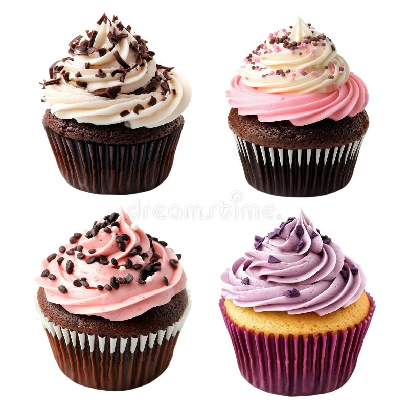 Conjunto De Quequitos Aislados Sobre Fondo Transparente. Foto de ...