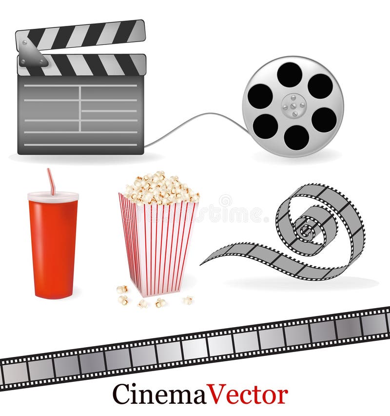 Ejemplo Del Vector De Los Símbolos Del Cine Ilustración del Vector ...