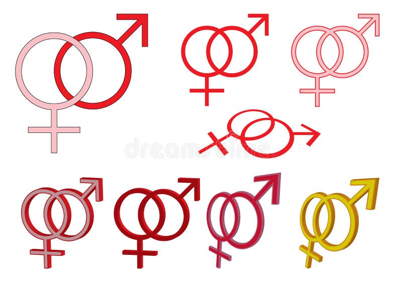 Conjunto De Símbolos Del Género Ilustración del Vector - Ilustración de ...