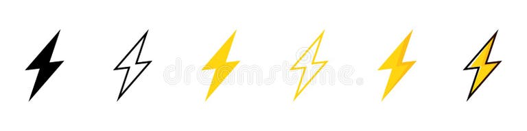 Conjunto De Símbolos De Flash Diferente Stock de ilustración ...