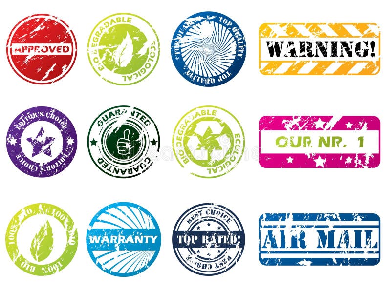 Conjunto De Sellos Del Uset Ilustración del Vector - Ilustración de ...