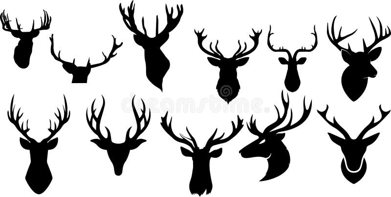 Conjunto De Silhuetas De Veados De Veados Ilustração Stock - Ilustração ... Conjunto De Silhuetas De Veados De Veados Ilustração Stock - Ilustração ...