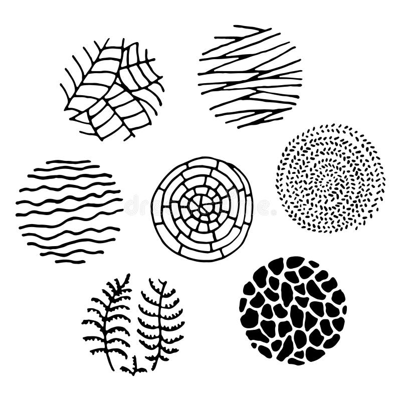 Conjunto De Texturas Abstractas. Textura Dibujada a Mano Ilustración ...