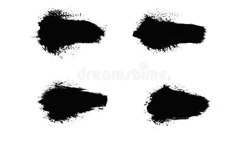 Conjunto De Trazos Negros De Pintura Aislados En Fondo Blanco Imagen de ... Conjunto De Trazos Negros De Pintura Aislados En Fondo Blanco Imagen de ...