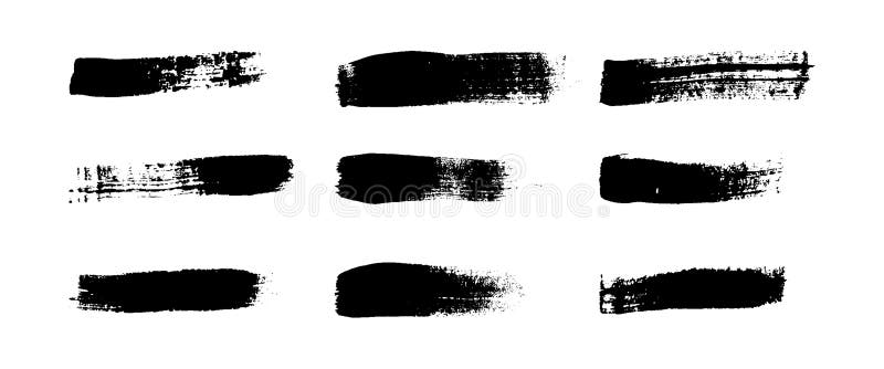 Conjunto De Trazos De Pincel Vector Ilustración del Vector ...