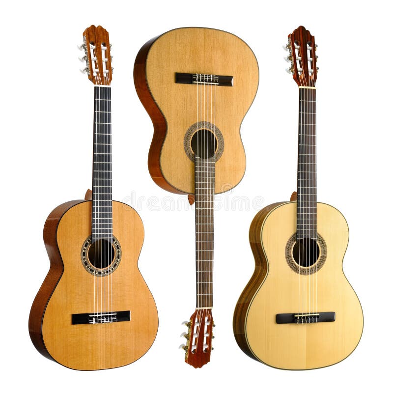 Conjunto De Tres Guitarras Clásicas Imagen de archivo - Imagen de ...