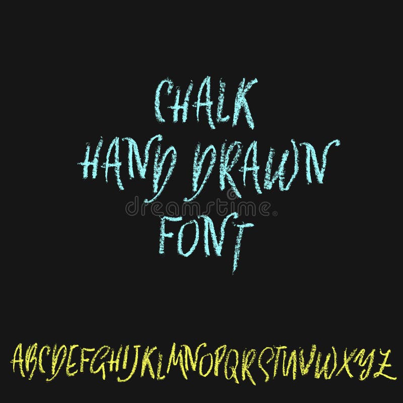 Conjunto De Vectores De Letras De Pizarra Ilustración del Vector ...
