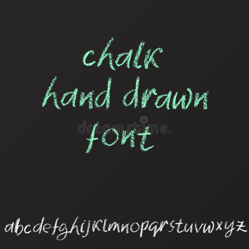 Conjunto De Vectores De Letras De Pizarra Ilustración del Vector ...