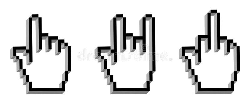 Dedo medio ilustración del vector. Ilustración de mano - 107061627