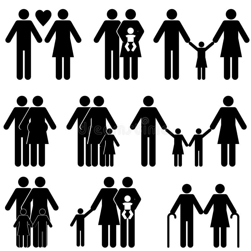 Sistema Del Icono De La Familia Ilustración del Vector - Ilustración de ... Sistema Del Icono De La Familia Ilustración del Vector - Ilustración de ...