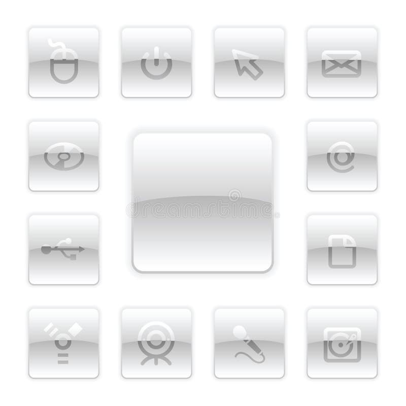 Conjunto Del Icono De La PC Del Vector Ilustración del Vector ...