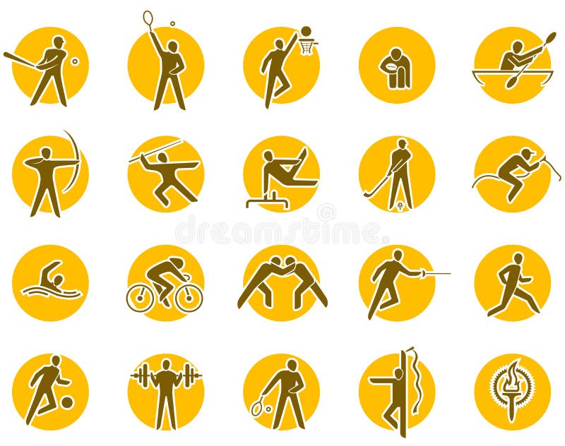 Iconos Del Deporte De Los Juegos Olímpicos Ilustración del Vector ...
