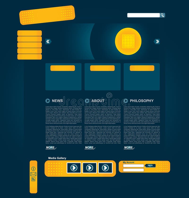 Conjunto Del Modelo Del Web Page Del Asunto Ilustración del Vector ...