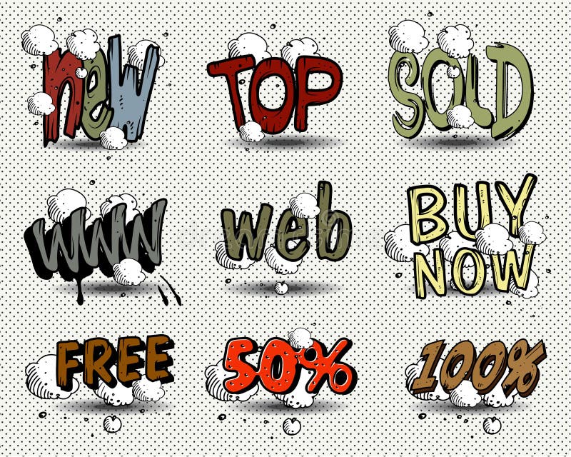 Conjunto Del Vector De Precios Ilustración del Vector - Ilustración de ...