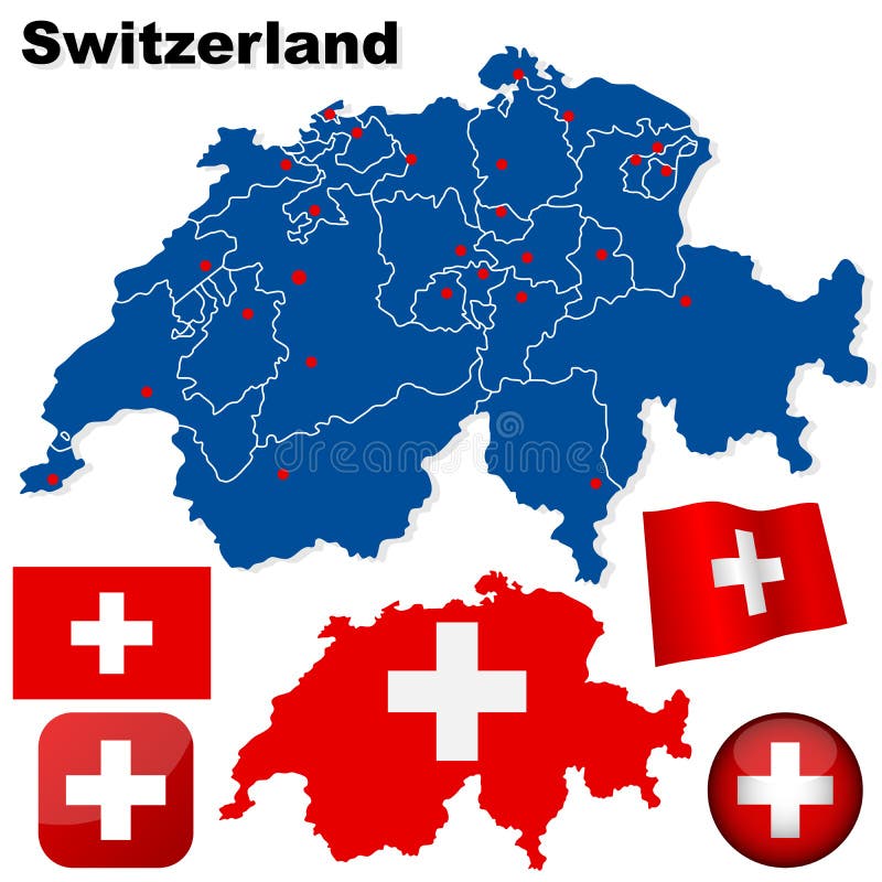 El Mapa Detallado De Suiza Con Las Regiones O Estados Y Ciudades ...