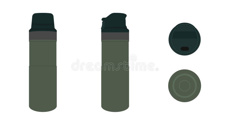 Conjunto Termos Flask. Ilustración Vectorial Ilustración del Vector ...