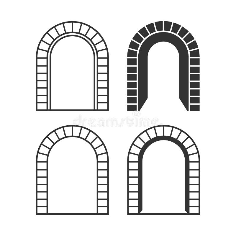 Conjunto Vectorial De Arcos De Piedra Ilustración del Vector ...
