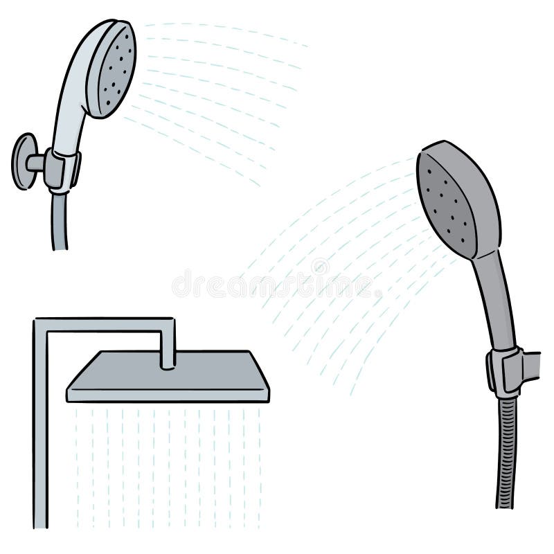 Conjunto Vectorial De Ducha Ilustración del Vector - Ilustración de ...