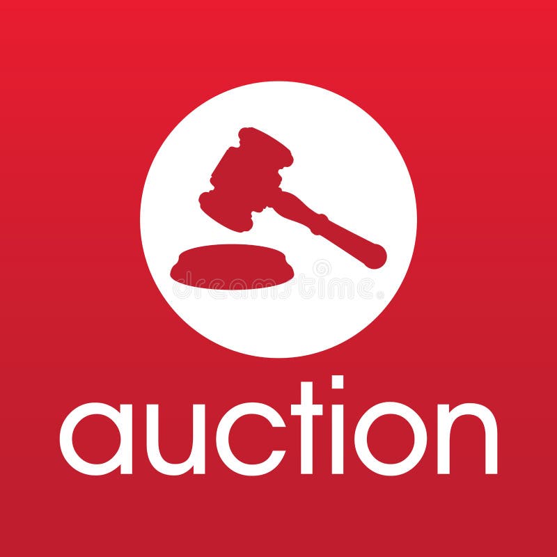 Conjunto Vectorial De Logotipos Para Pujas Y Subastas Stock de ...