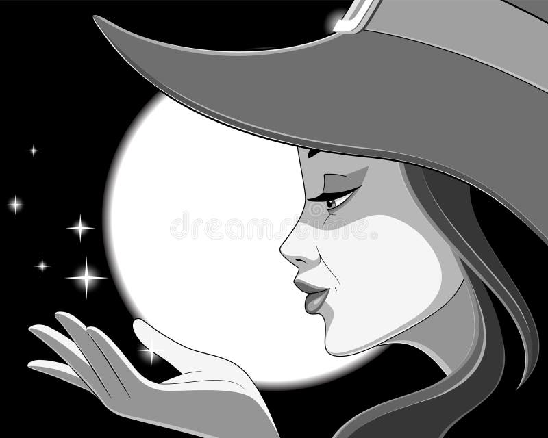 Conjuring witch stock vector. Illustration of halloween - 18670420