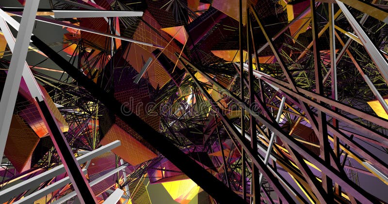 Connceptual Background with a Metal Networking. Stock Illustration ...