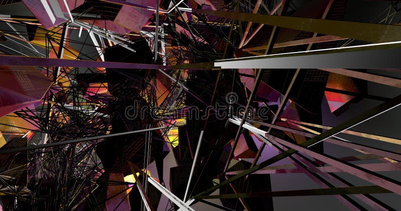 Connceptual Background with a Metal Networking. Stock Illustration ...