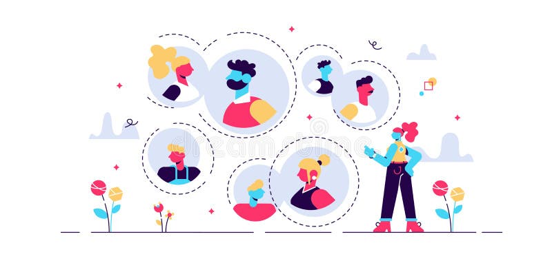 Connected Relationships Vector Illustration. Stock Vector ...