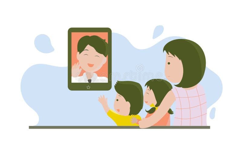 Long Distance Family Stock Illustrations – 184 Long Distance Family ...