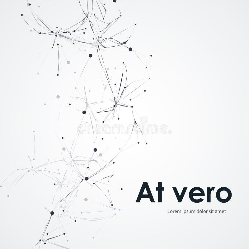 Connect Abstract Dots and Lines. Data Science Atom Technology. Graphic ...