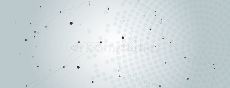 Connect Background with Line and Dots. Technical Network Design Stock ...