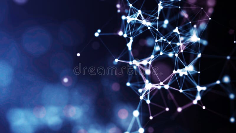 Connect Background. Network Structure Triangles Background with Dots ...