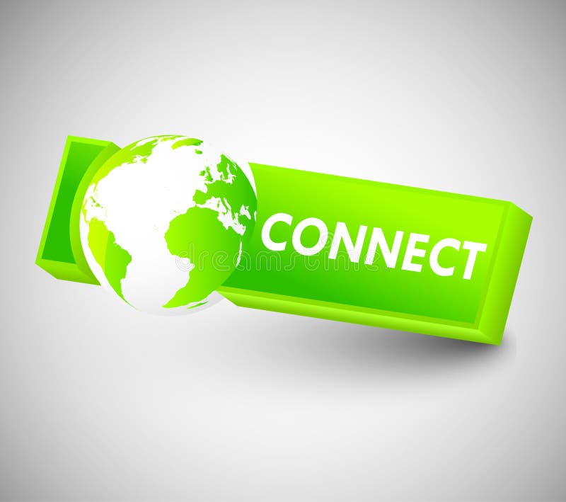 Connect Button on a Keyboard Stock Illustration - Illustration of enter ...