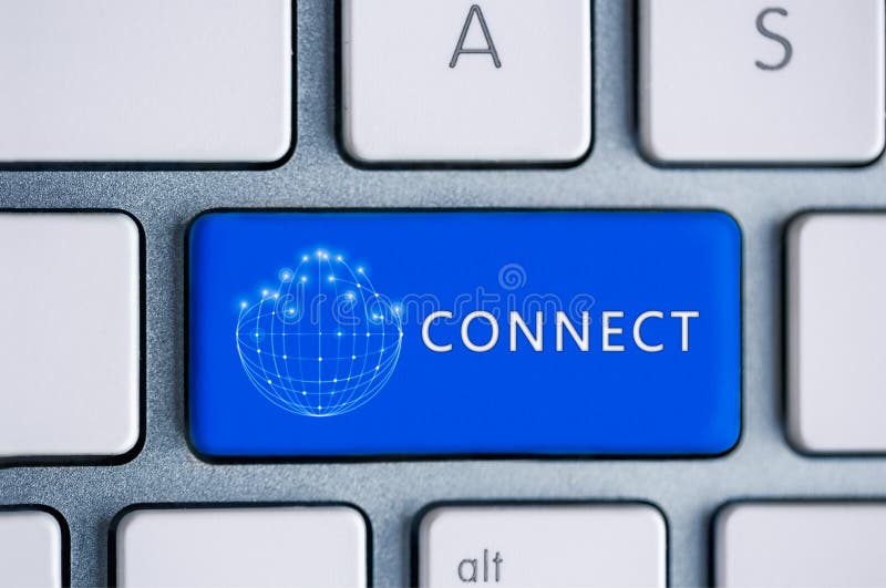 Connect button keyboard stock photo. Image of connect - 45304098