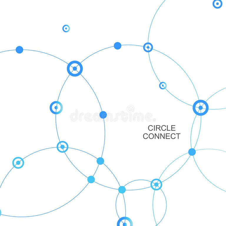 Connect Circle and Point with Intersections Stock Vector - Illustration ...