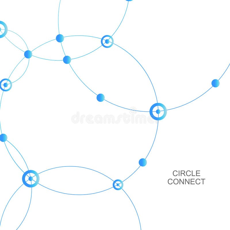 Connect Circle and Point with Intersections Stock Vector - Illustration ...