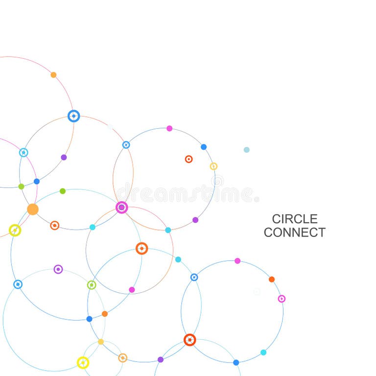 Connect Circle and Point with Intersections Stock Vector - Illustration ...