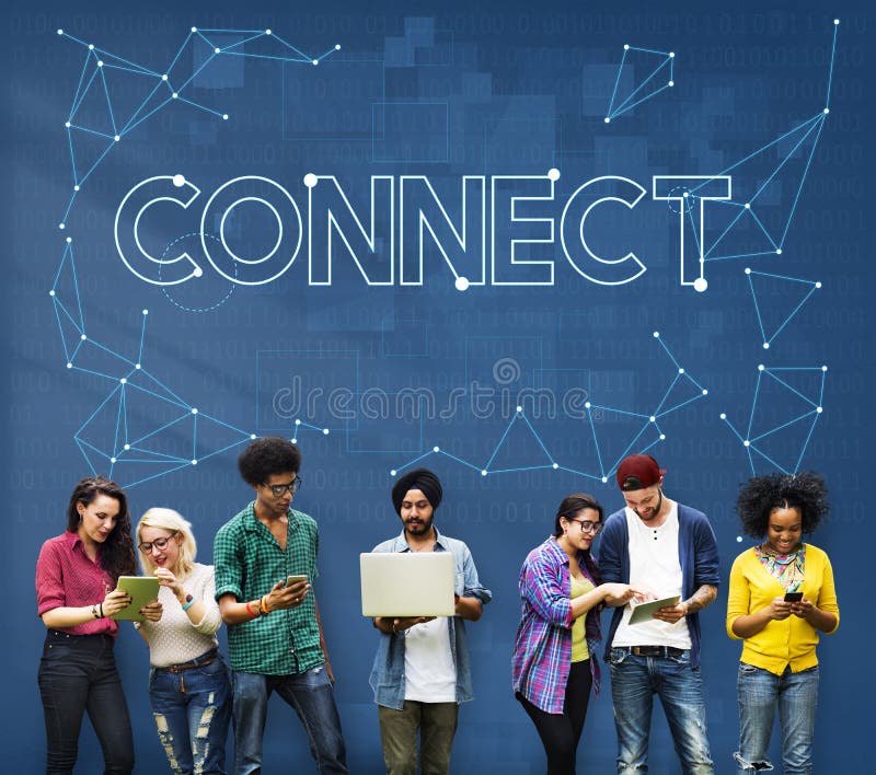 Connect Communication Link Network Sharing Concept Stock Image - Image ...