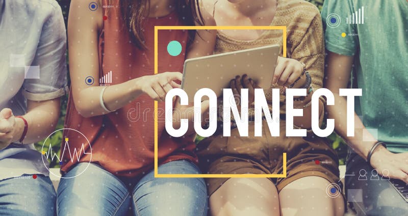 Connect Communication Technology Internet Lifestyle Concept Stock Image ...