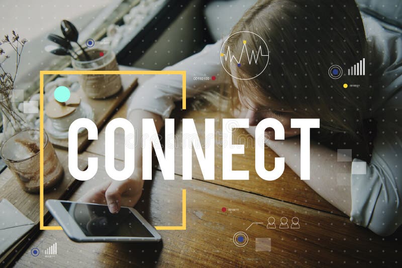 Connect Communication Technology Internet Lifestyle Concept Stock Photo ...
