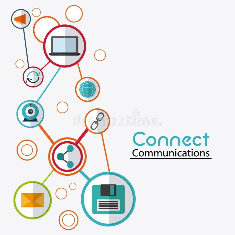 Connect Communications Social Network Icon Stock Vector - Illustration ...