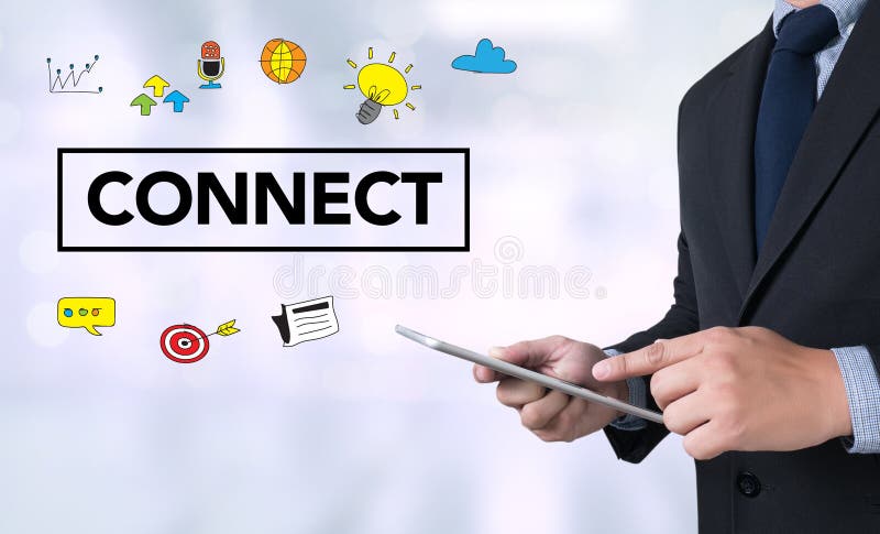 CONNECT (Connected Communication Connection Media) Stock Illustration ...