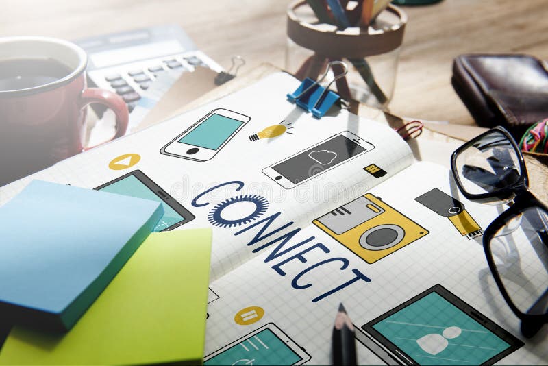 Connect Connection Devices Technology Communicztion Concept Stock Photo ...