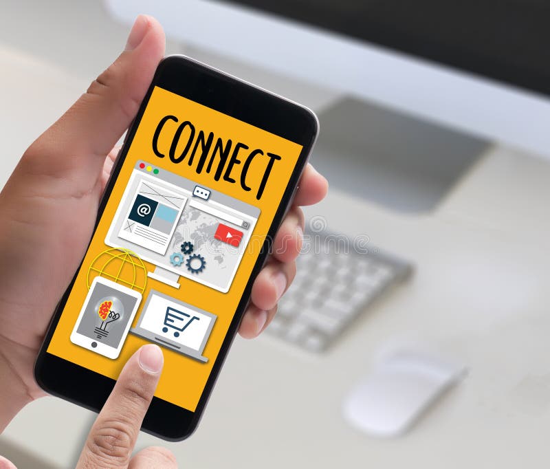 Connect Connection Join Graphics and Business Solutions, Succes Stock ...