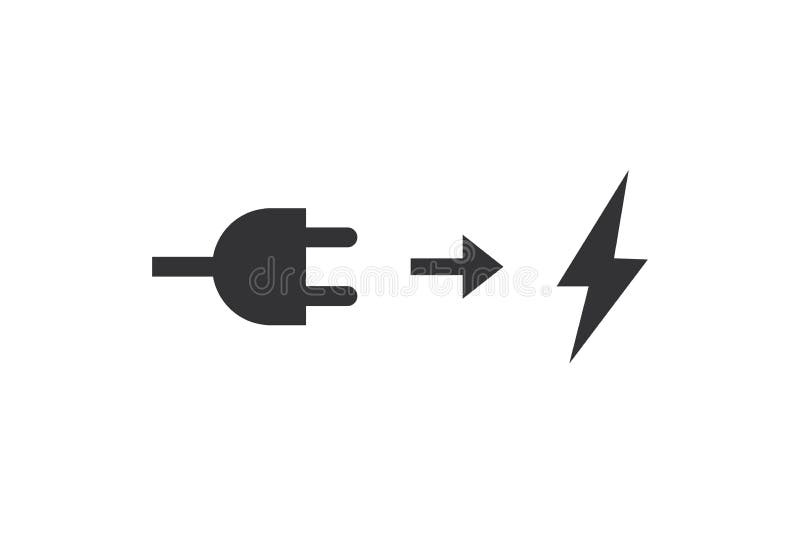 Connect the Device To Power Icon. Plug, Arrow, Lightning Illustration ...