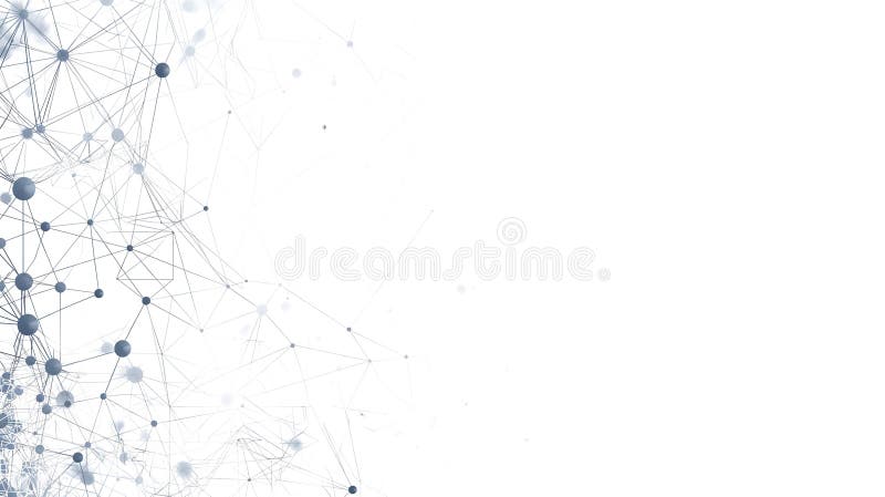 Connect the Dot from Node To Node on White Background, Conceptual ...