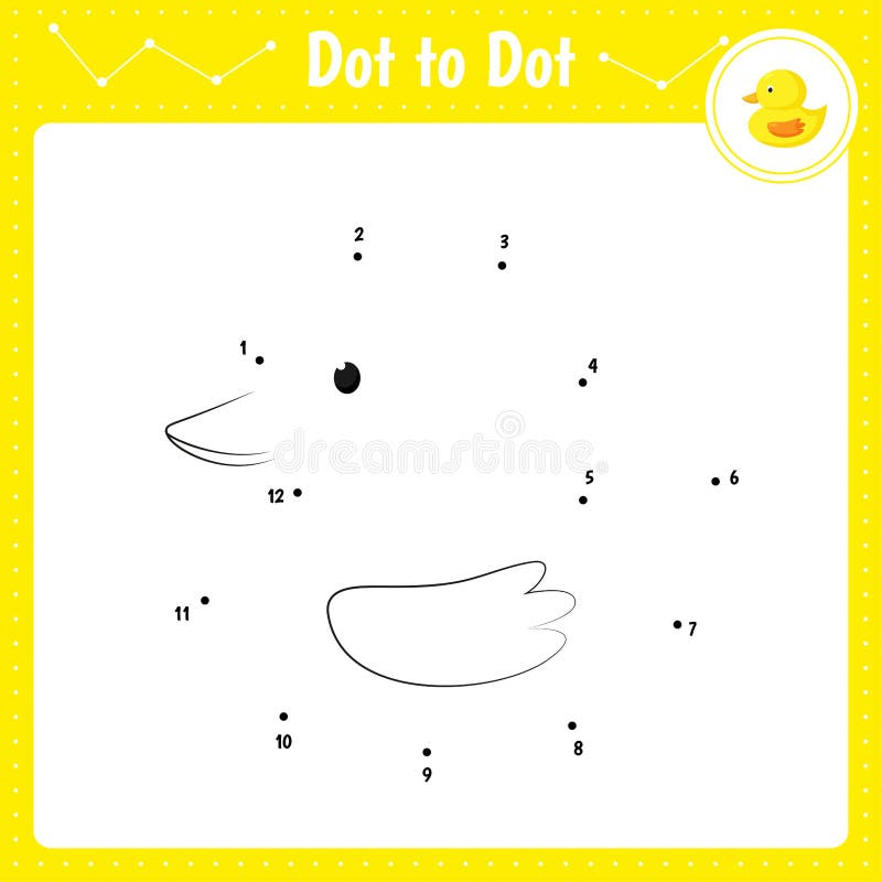 Connect the Dots. Duck. Bird. Dot To Dot Educational Game Stock Vector ... Connect the Dots. Duck. Bird. Dot To Dot Educational Game Stock Vector ...