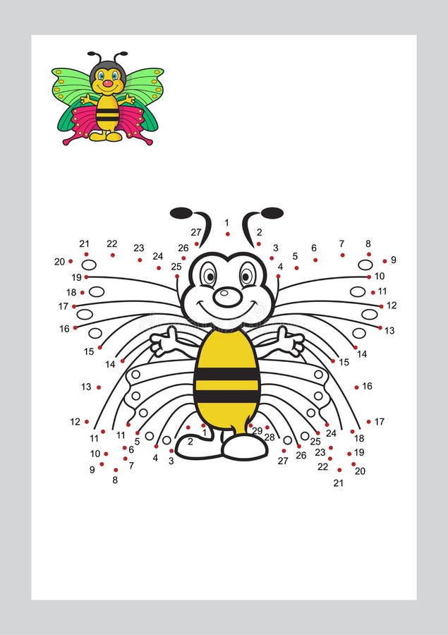 Connect the Dots Game and Coloring Pages Learning Free Form Shape ...